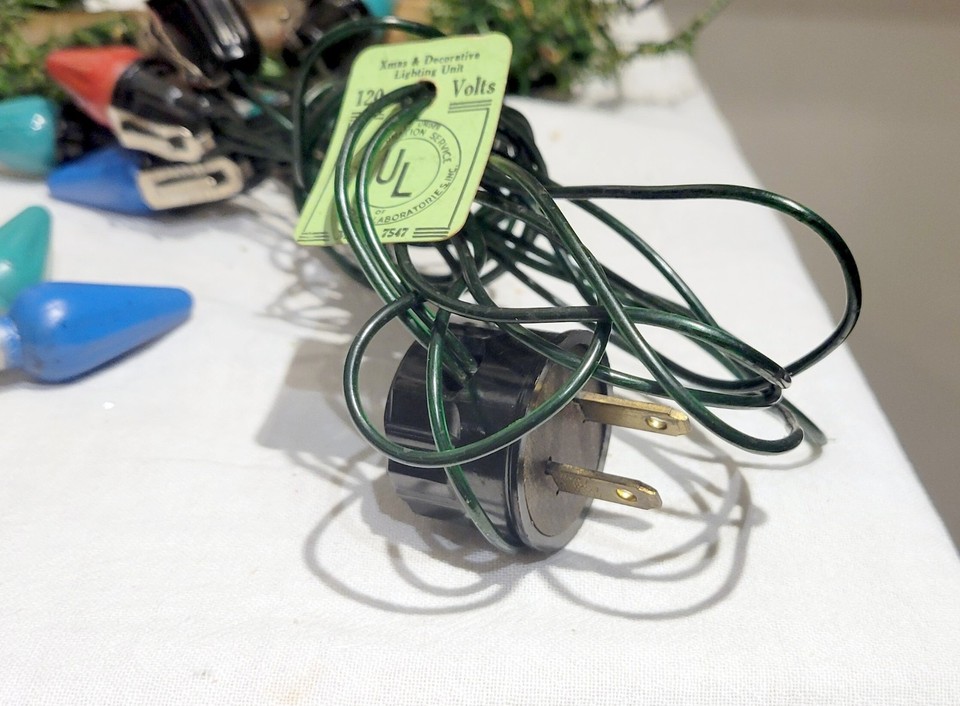 Two Sets of C-6 Miniature Christmas Lights. Work Perfectly. Plus extra ...