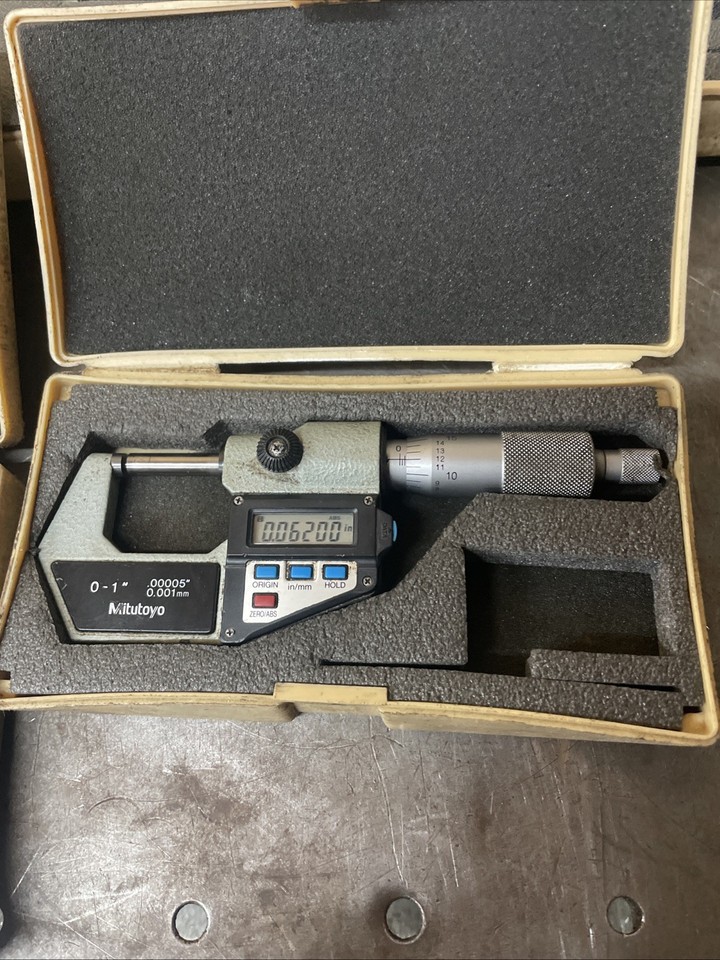 0-4” 0-100mm Mitutoyo Digital Micrometers In Cases .00005” .0001mm | eBay