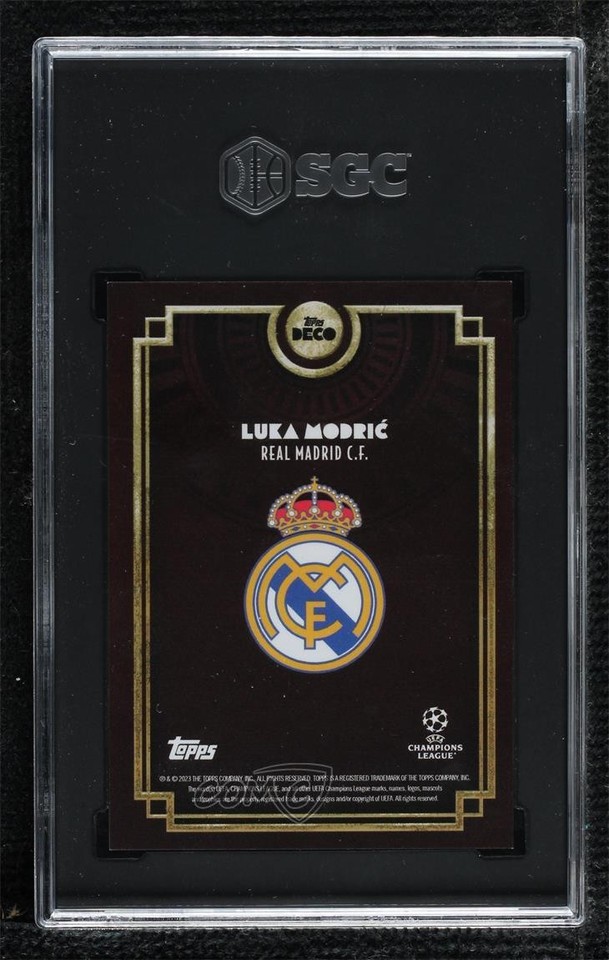 2022-23 Topps Deco UCL Current Stars Red /10 Luka Modric SGC 9.5 Mint+ ...