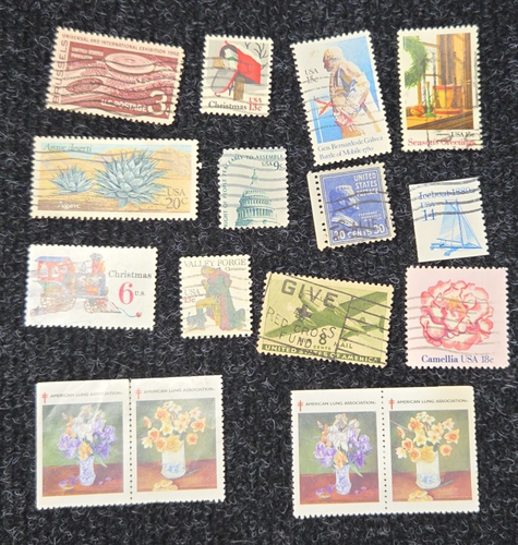 Small 17 Ct Lot of Vintage Stamps vibrant colors and Great Condition | eBay