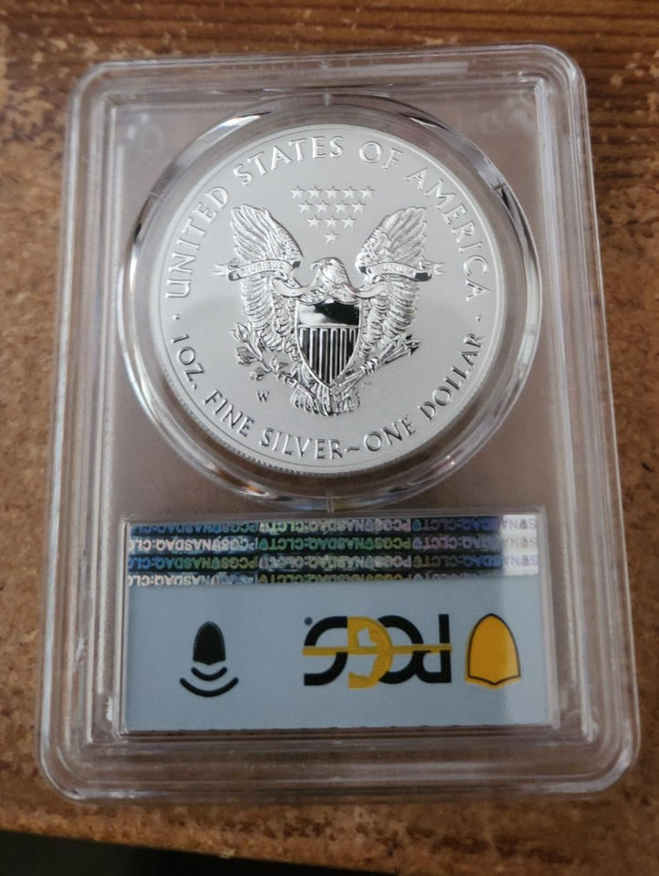 2021 w reverse proof silver eagle type 1 PCGS PR 70 first Day of Issue ...