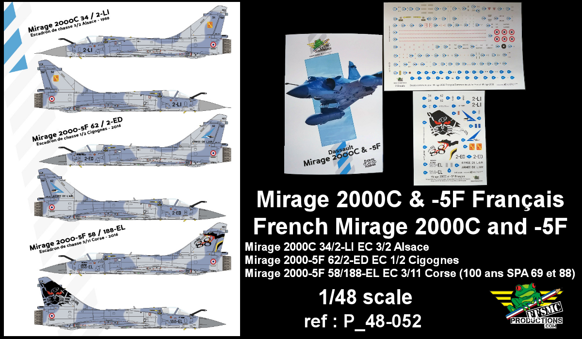 New decal sheets for Mirage 2000 - FFSMC Productions - Aircraft Modern ...