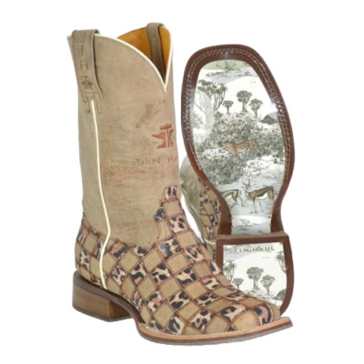 Tin Haul Ladies Cheetah Chick Brown Leather Western Boot 14-021-0007 ...