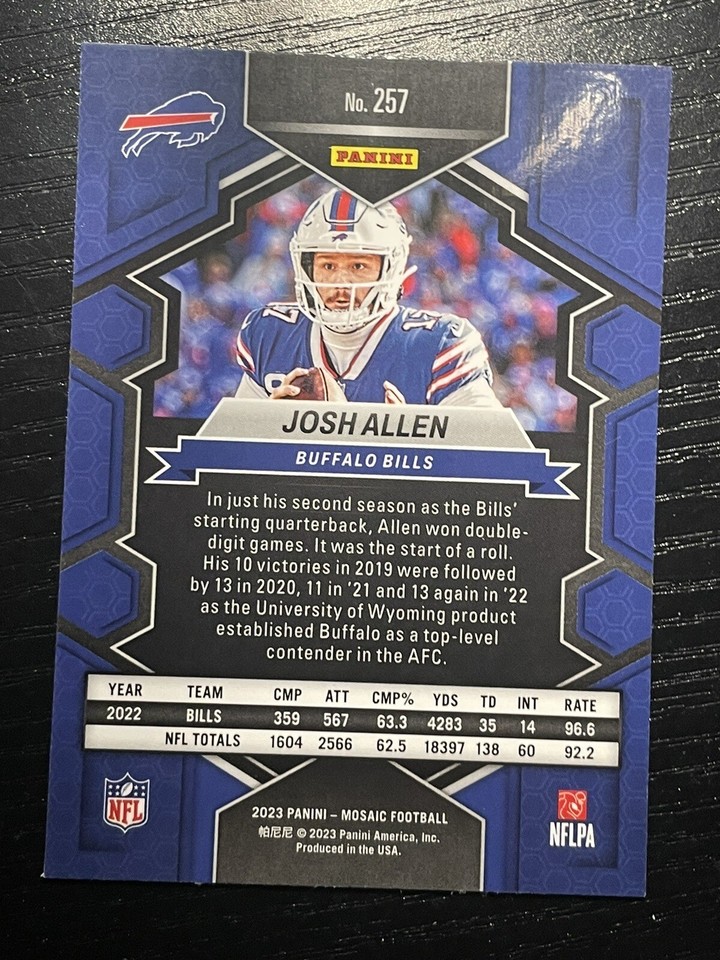 🔥Josh Allen. Sole National Pride. 2023 Panini Mosaic Football🔥 | eBay