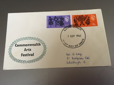 GB STAMPS RARE FIRST DAY COVER 1965 COMMONWEALTH ARTS EDINBURGH RARE ...