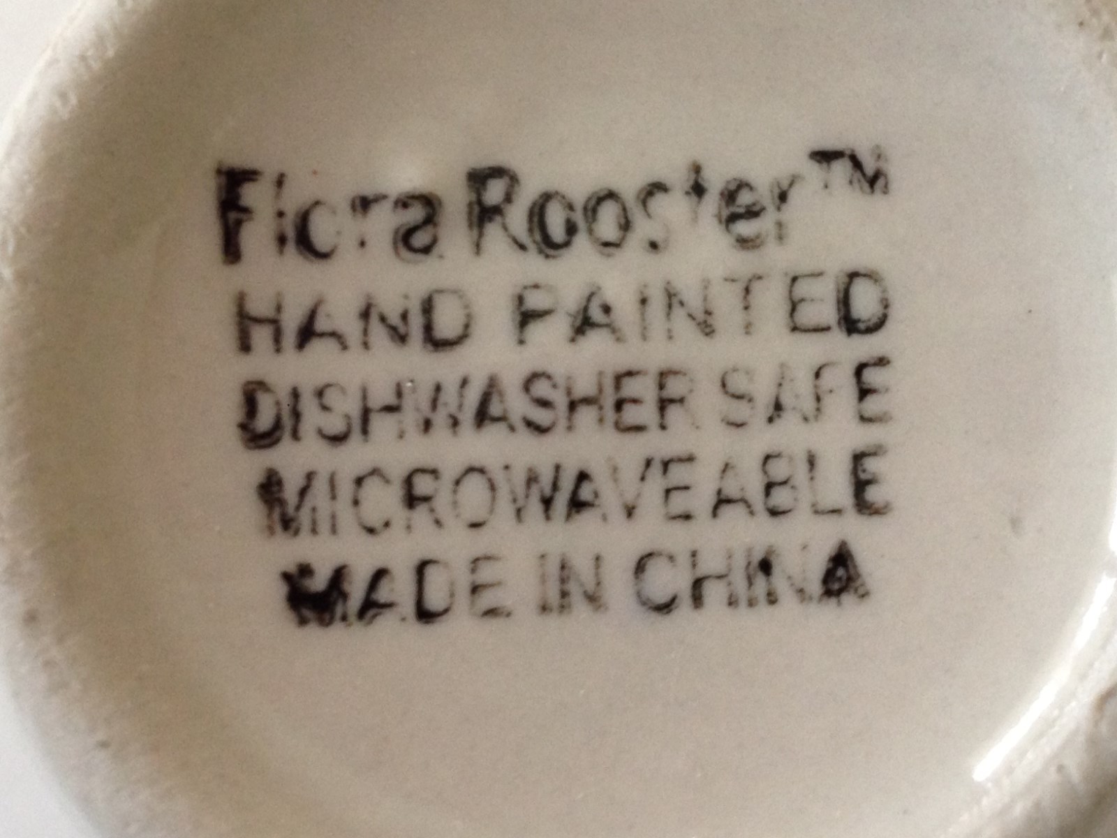 Tabletops Unlimited Gallery FLORA ROOSTER Hand Painted - TEA CUP ...