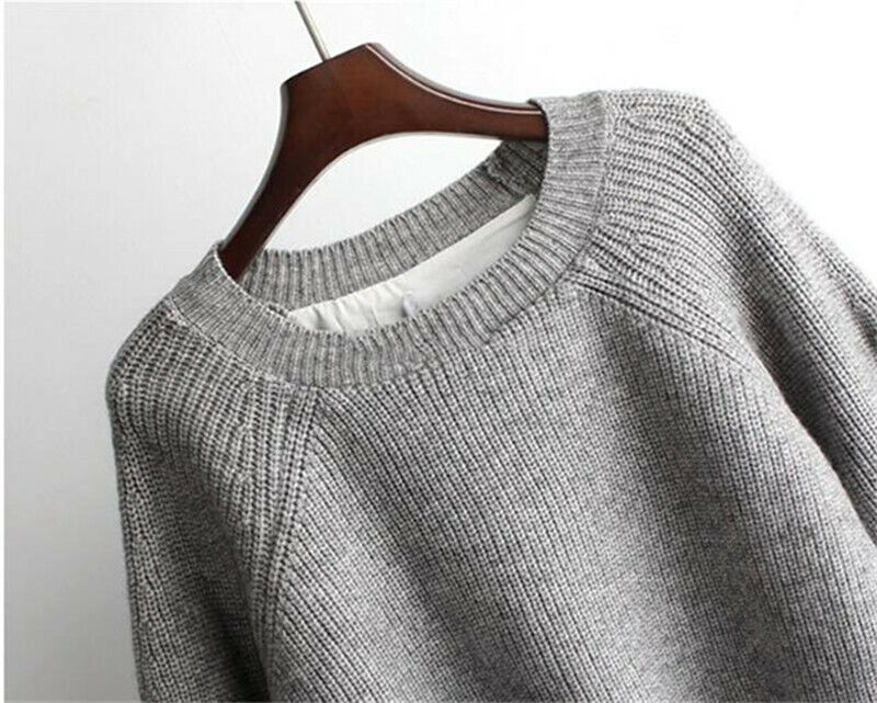 Women Loose Thickening Knitted Sweaters Female Fake two pieces ...