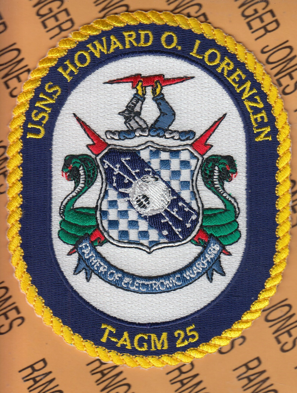 USNS United States Navy Ship T-AGM 25 HOWARD O. LORENZEN 5" patch | eBay