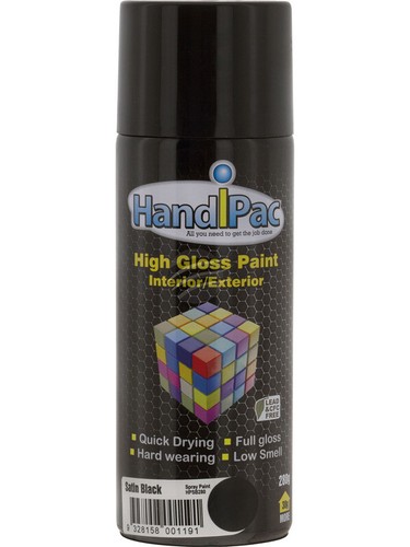 Handipac Satin Black Spray Paint Aerosol 280Gm (HPSB280) (SB280) | eBay