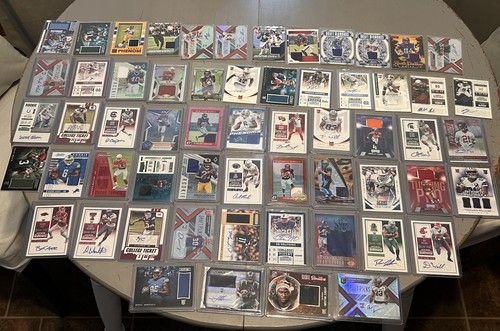 Football Auto and Patch Lot -93 Cards From 2015-2025 Optic, Chrome, and ...