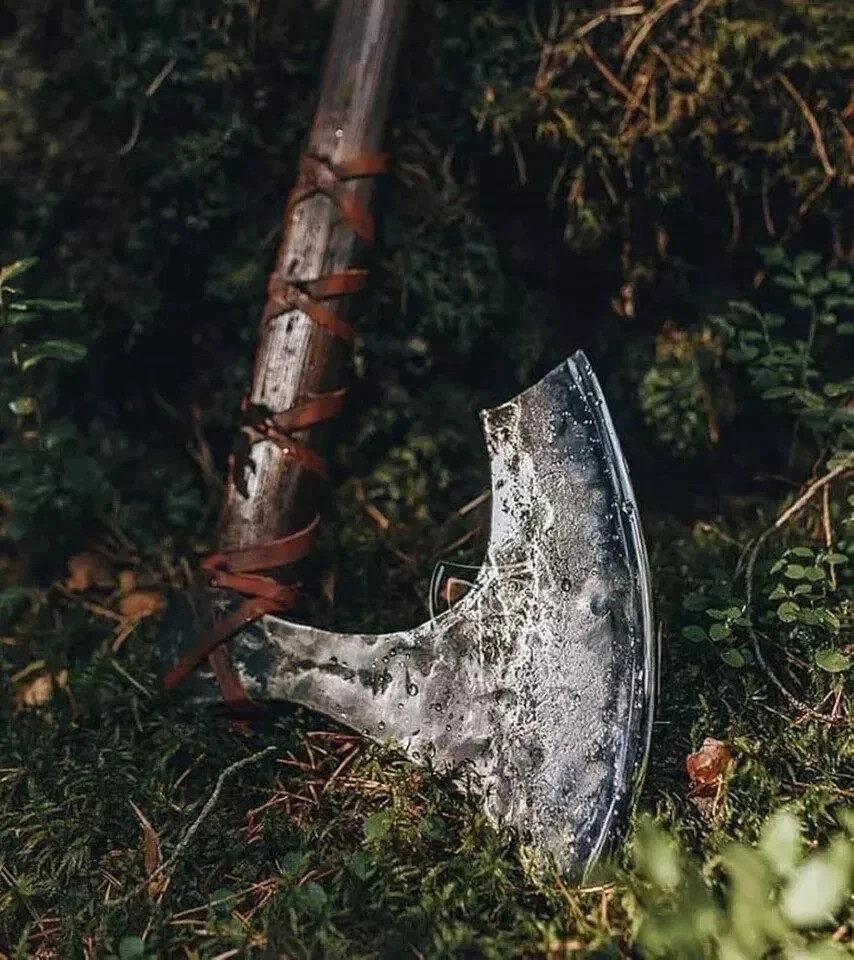 HANDMADE VIKING NORSE BERSERKER AXE – 40" TWO-HANDED BEARDED AXE ...