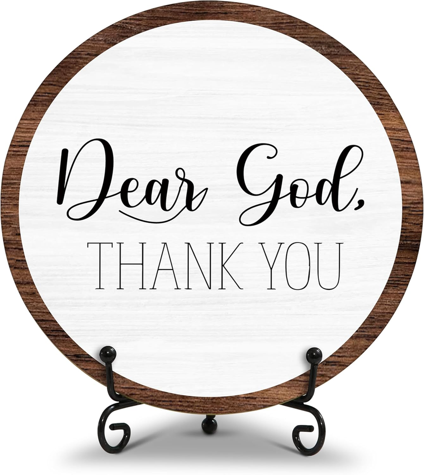 Christian Desk Decor, Inspirational Bible Verse Wood Sign, Religious ...