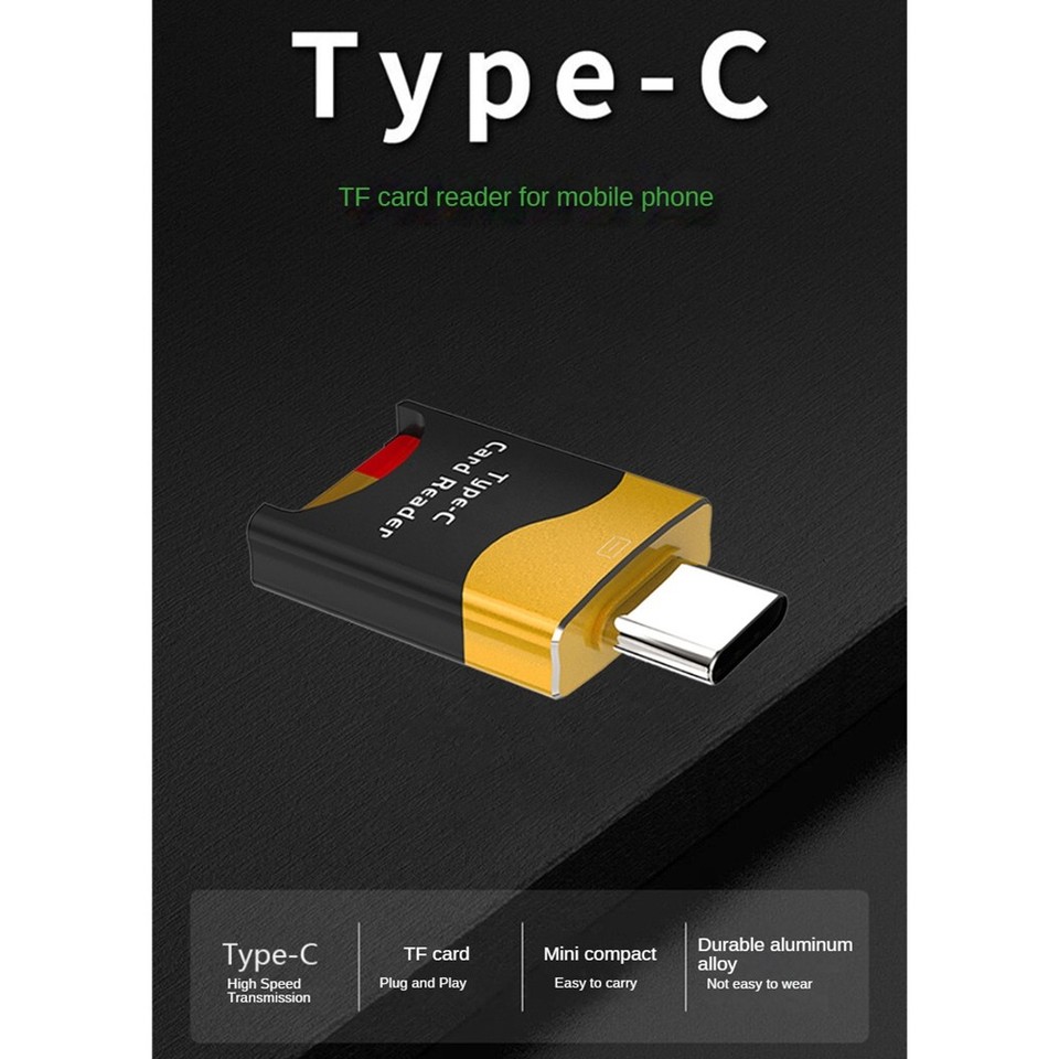 Type-C Card Reader Mobile OTG Card Reader Hidden Card Slot Plug and ...