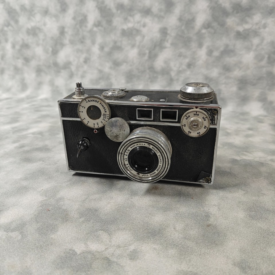 Argus C3 35mm Rangefinder Camera 50mm Cintar Lens Tested w/ Leather ...