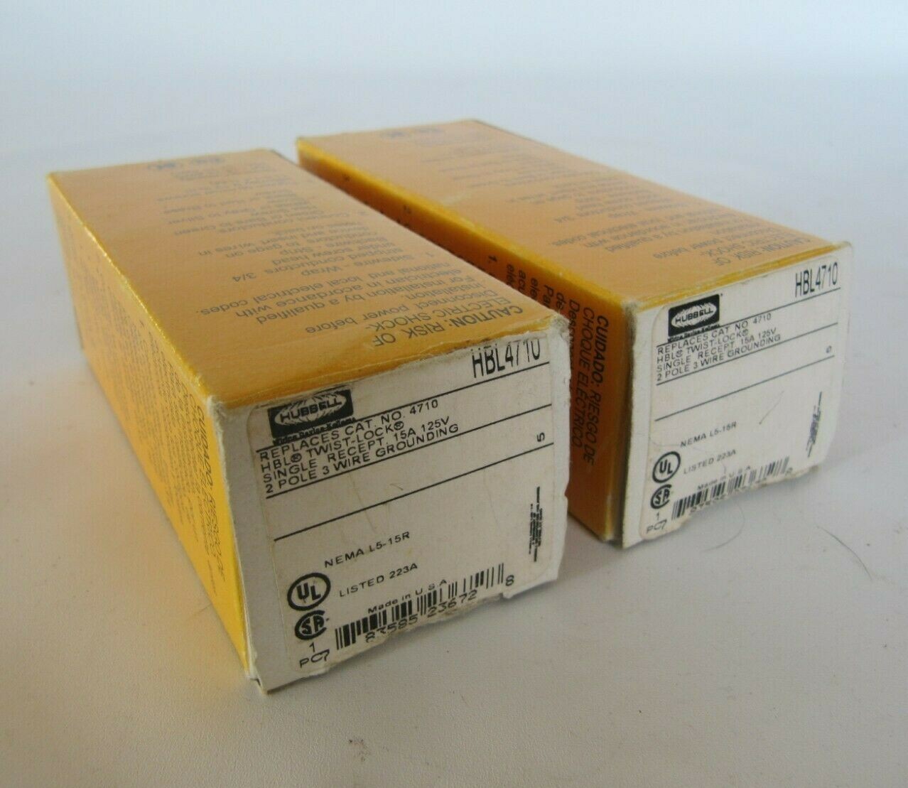 (LOT OF 2 NEW) Hubbell 15A 125V 2 P 3W Twist-Lock Receptacle HBL4710 | eBay