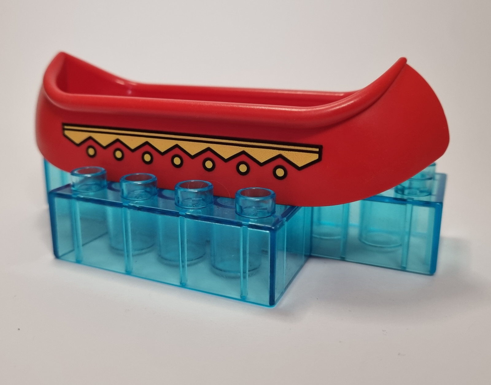 LEGO® Duplo Red Canoe with 3 Transparent Blue Bricks | eBay Australia