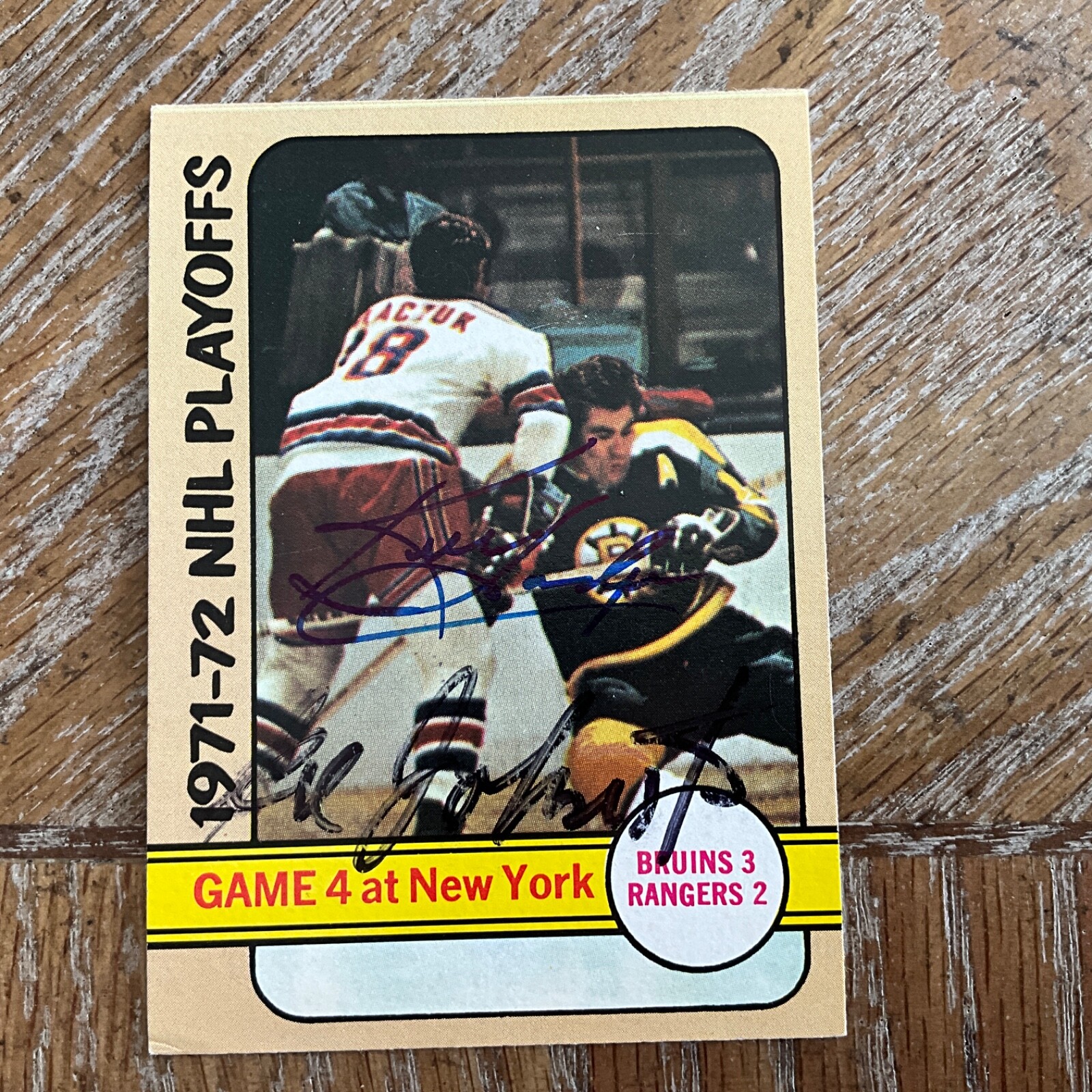 autographed 1972-73 Playoff card with ED JOHNSTON & KEN HODGE. #M-1 | eBay