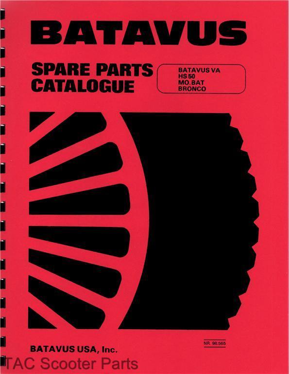 Batavus Moped VA, HS50, Mobat & Bronco Parts Manual | eBay