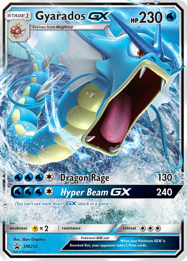 Gyarados GX SM212 - Black Star Promo - Ultra Rare Pokemon Card - Near ...