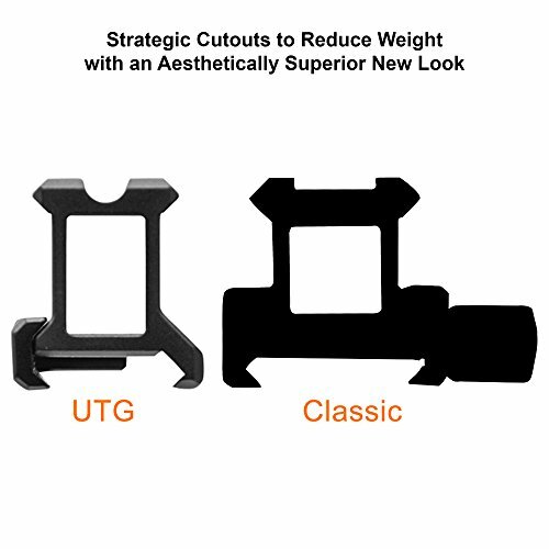 UTG Super Slim Picatinny Riser Mount 1 Inch High 3 Slots Mt-rsx1s for ...