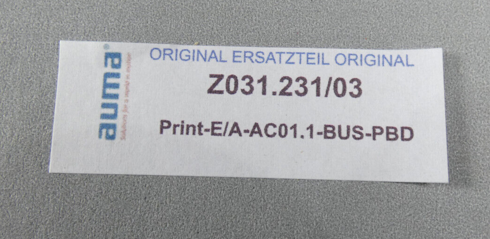 Auma | Z031.231/03 | Interface Board | Print-E/A-AC01.1-BUS-PBD | eBay.de