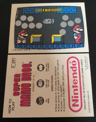 (P13) trading card nintendo topps 1989 super mario bros 7 of 10 | eBay