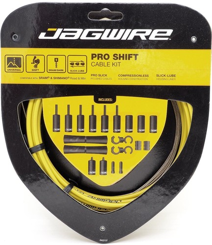 Jagwire Road Pro Slick Polished Shift Cable Kit For Sram/Shimano Yellow ...