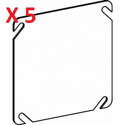 Orbit 4BC Electric Box Cover Flat Blank Steel 4" Square ~ Qty 5 or 50 ...