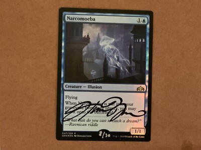 MTG Magic Narcomoeba Foil Signed Artist Proof x1 GLD Guilds Howard Lyon ...