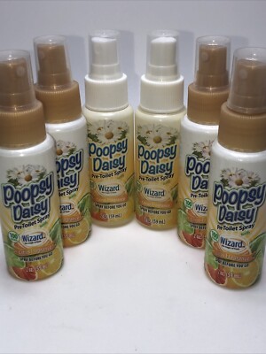 Poopsy Daisy (6 Bottles) Pre-Poo Spray By Wizard 2oz ea. Citrus Scent ...