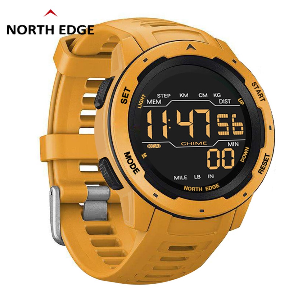 NORTH EDGE MARS Digital Sports Watch Wrist watch FSTN Screen Distance ...