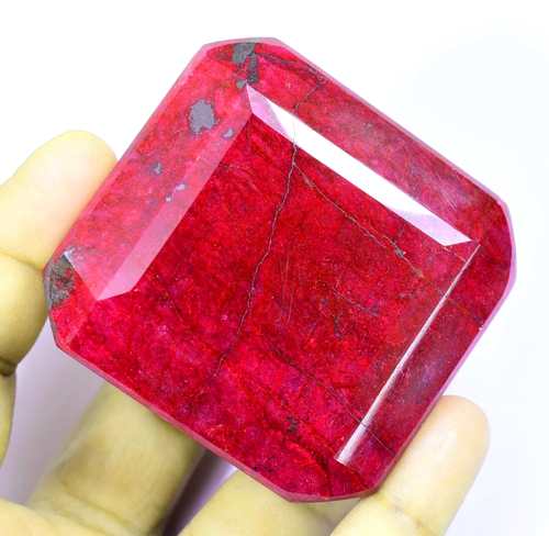 1145 Ct Natural Huge Red Ruby Emerald Earth Mined For Gallery Certified ...