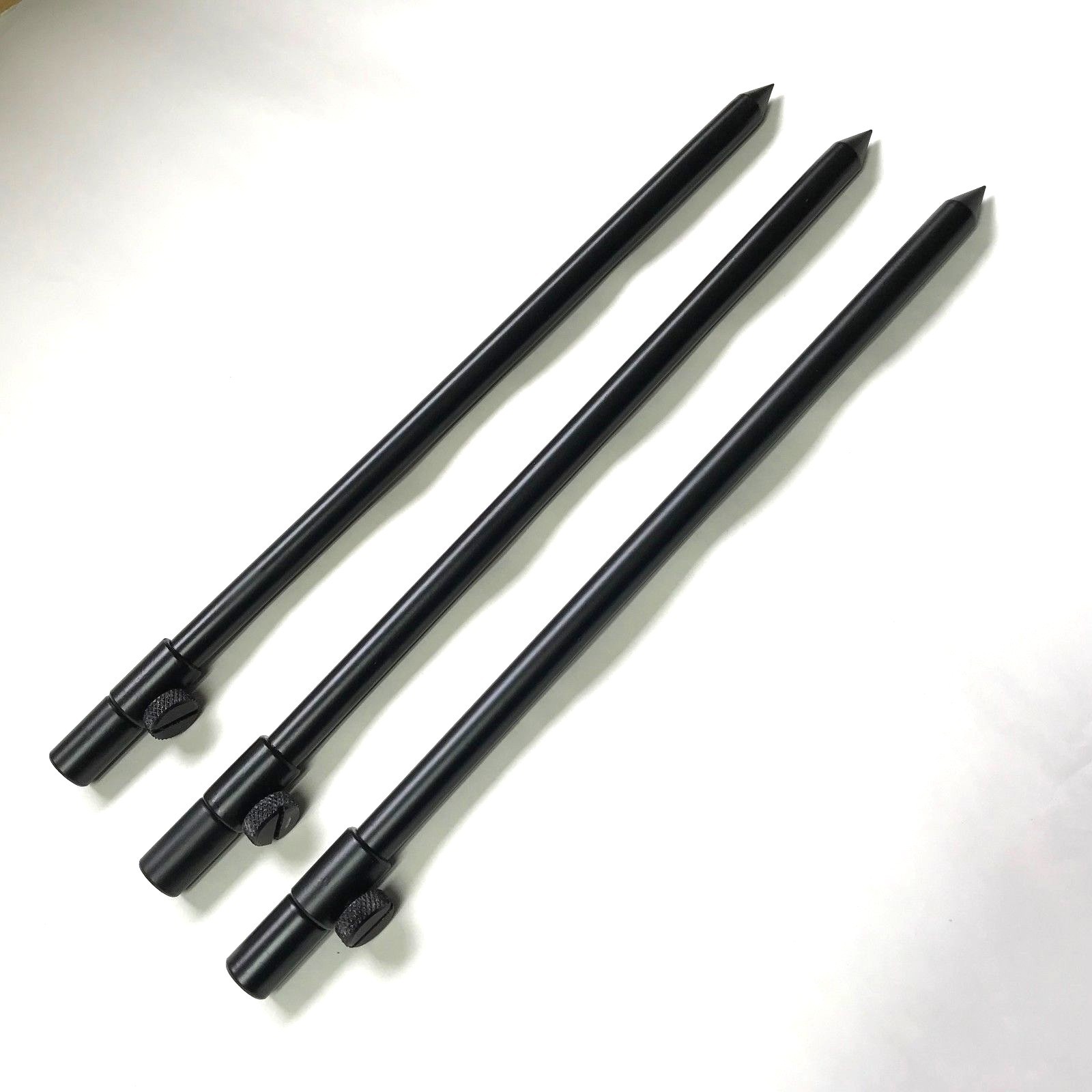 3 x 30-50cm Black Carp Coarse Aluminium BankSticks Bank Sticks Fishing ...