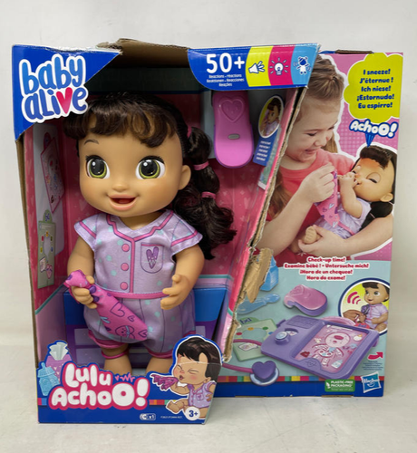 Baby Alive Lulu Achoo! 12" Interactive Check-Up Doll - Brown Hair | eBay