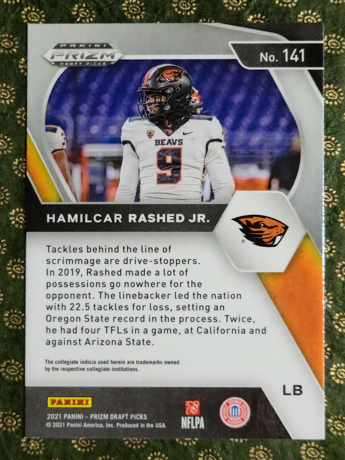 2021 Panini Prizm Draft Picks - Silver Prizm #141 Hamilcar Rashed Jr ...
