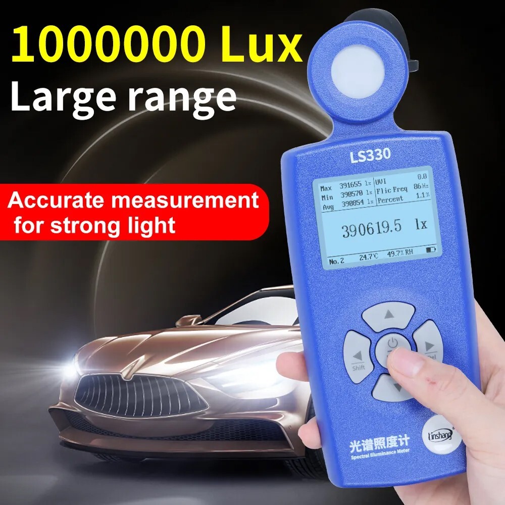 LS330 Spectral Illuminance Meter Light Meter Lux Meter UVI CCT CRI Ra ...