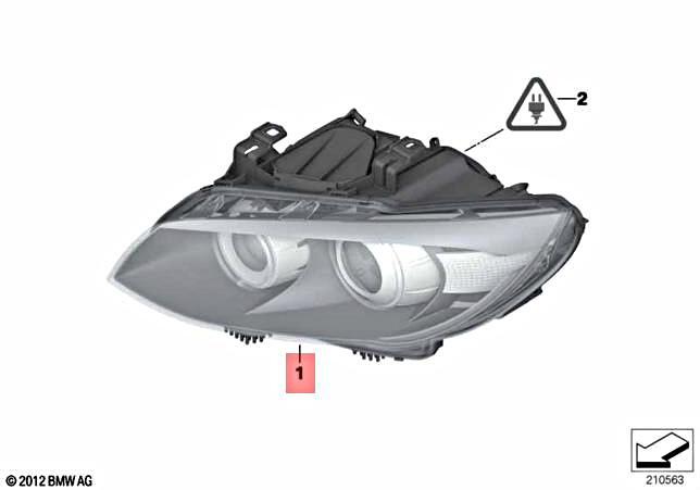 Genuine BMW E92 E93 316i 318i 320d 320i AHL-xenon headlight left ...
