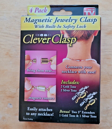 Idea Village 4 Pack Jewelry Clever Clasp as seen on TV Magnetic NIB ...