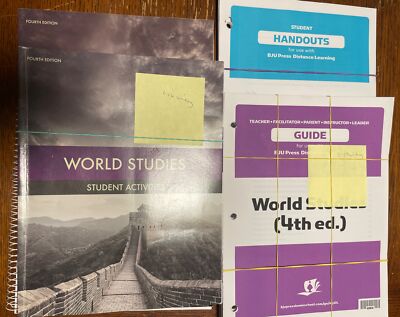 BJU Press 7th Grade World Studies Student Text Teacher Edition Activity ...