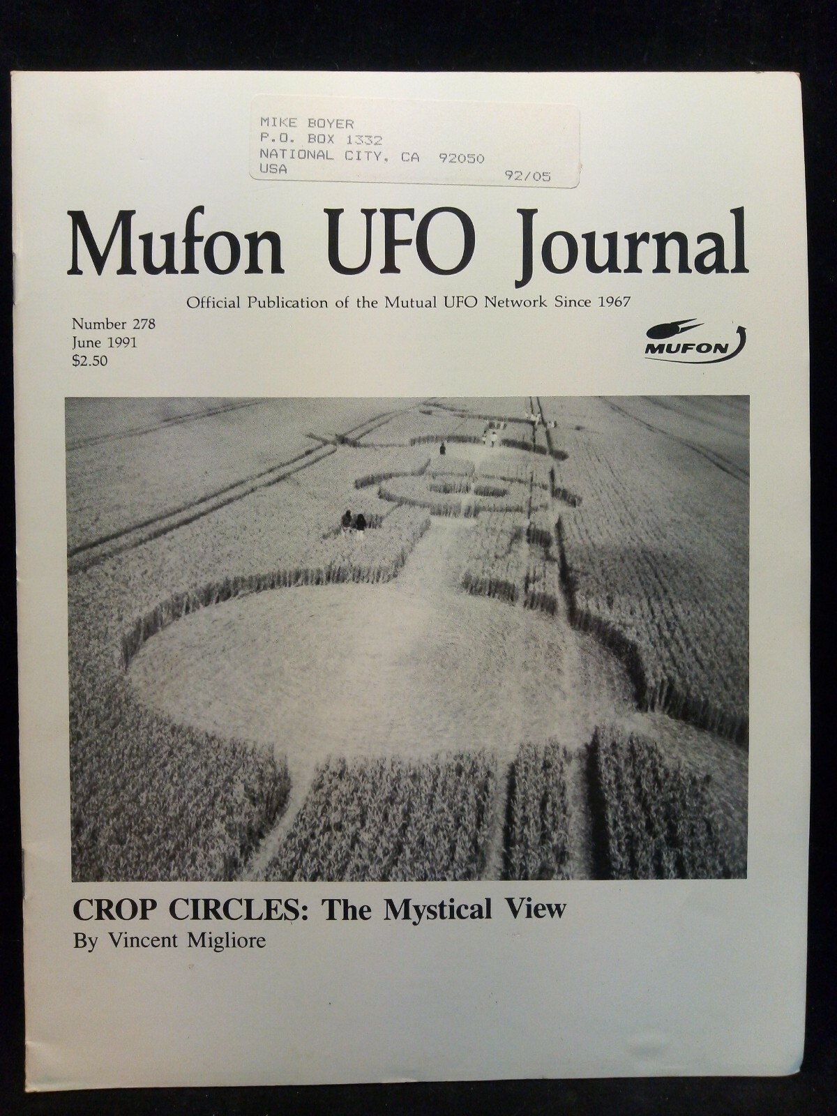 UFO Journal Mutual UFO Network MUFON Aliens Issue Number 278 June 1991 ...