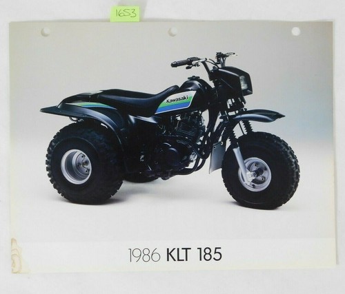 1986 Kawasaki KLT185 KLT 185 Original Dealer Showroom Sale Advertising ...