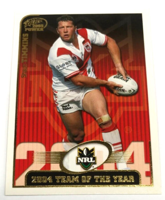 2005 NRL POWER CARD TEAM OF THE YEAR CHASE CARD TY6 SHAUN TIMMINS ...