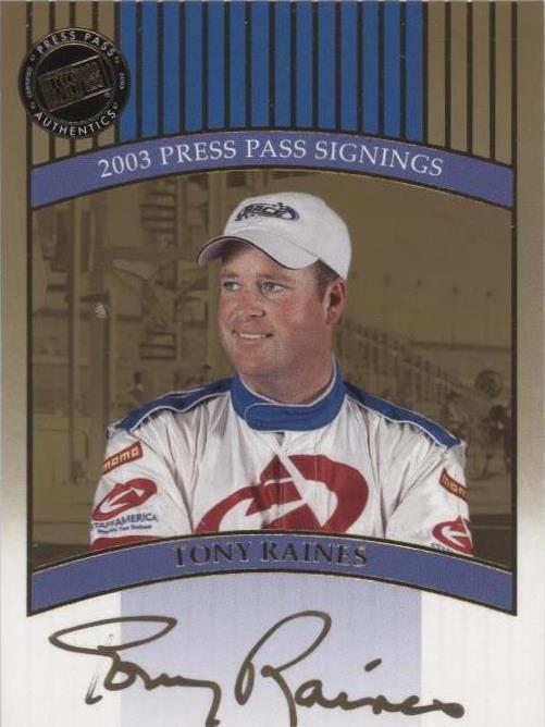 2003 Press Pass - Signings Tony Raines Gold /50 (AU) for sale online | eBay
