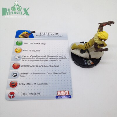 Heroclix Giant Size X-Men set Sabretooth #040 Rare figure w/card! | eBay