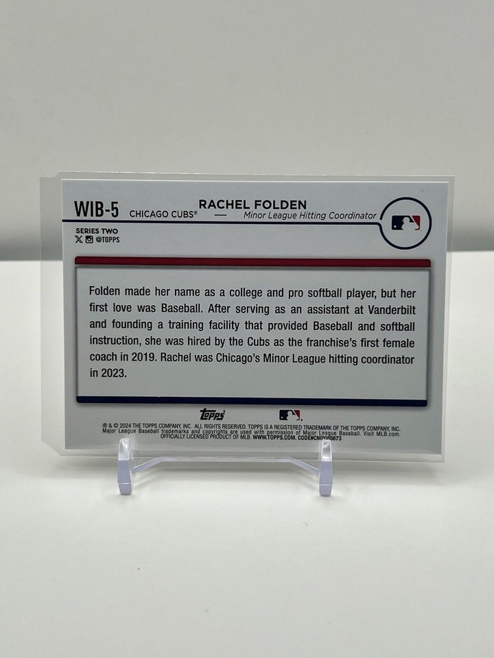 2024 Topps Series 2 Rachel Folden - Women In Baseball SSP WIB-5 Chicago ...
