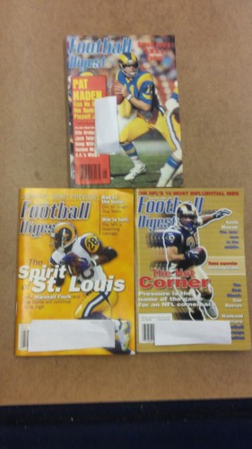 Vintage Football Digest Lot 3 Los Angeles/St. Louis Rams Covers 1/79 6/ ...