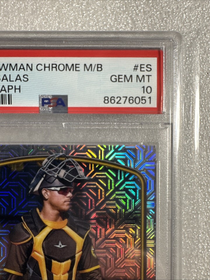 2023 Bowman Chrome M/B Autograph•BCMA-ES•Ethan Salas-C-Padres•PSA 10 ...