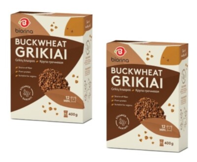 Steamed Buckwheat (Kasha) 2 boxes by 400g with 4x100g bags each-Free UK ...