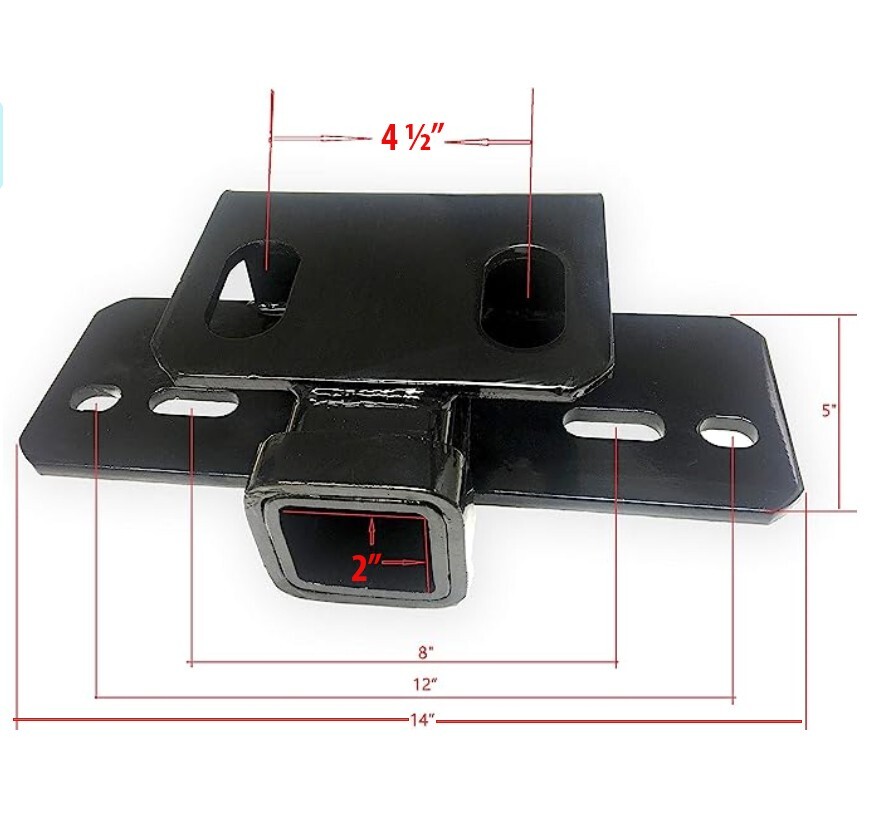 LARIN Step Hitch Bumper Mount 2" Receiver 5000 lb Load Capacity Trailer ...