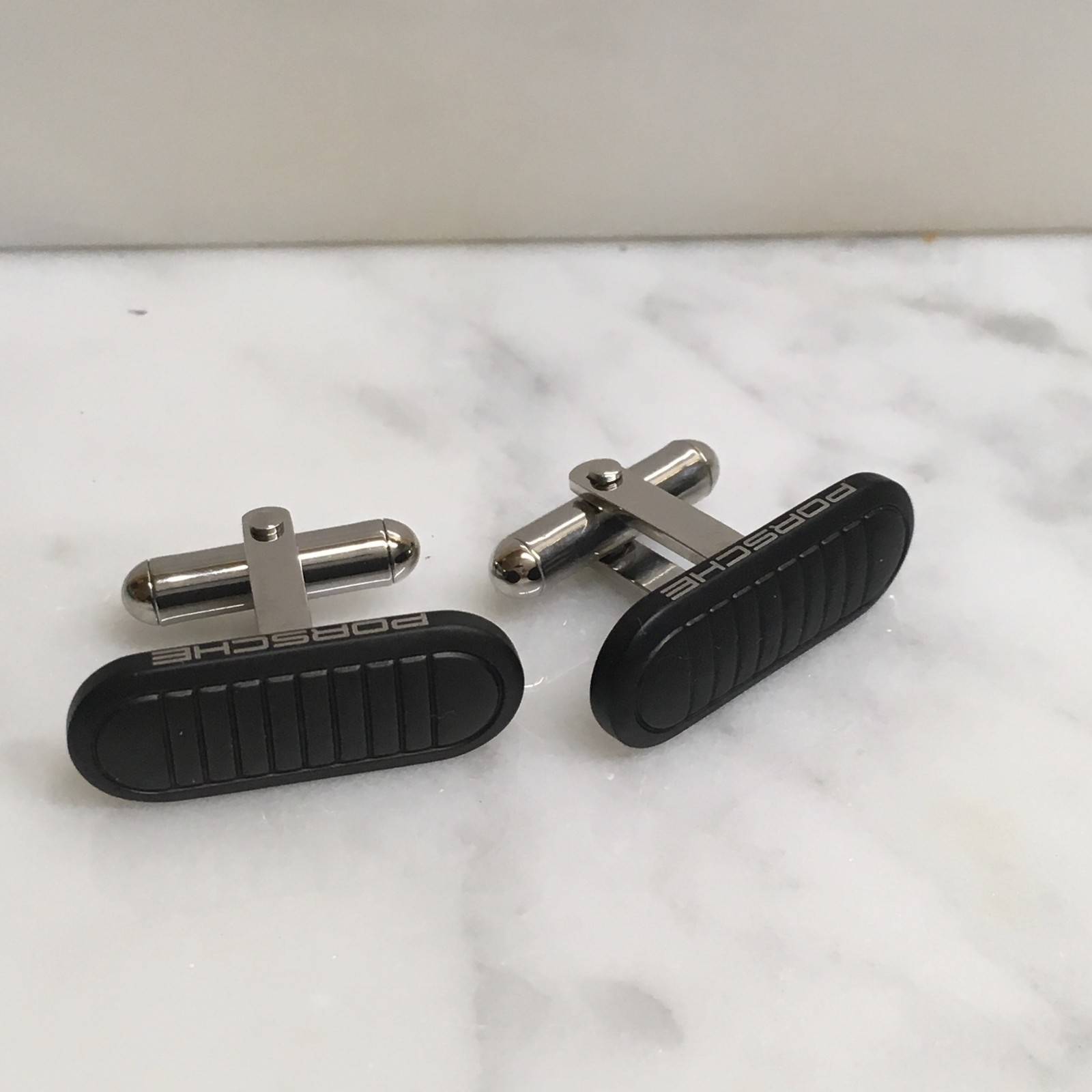 PORSCHE DESIGN DRIVER'S SELECTION CUFFLINKS W/LASER ENGRAVED PORSCHE ...